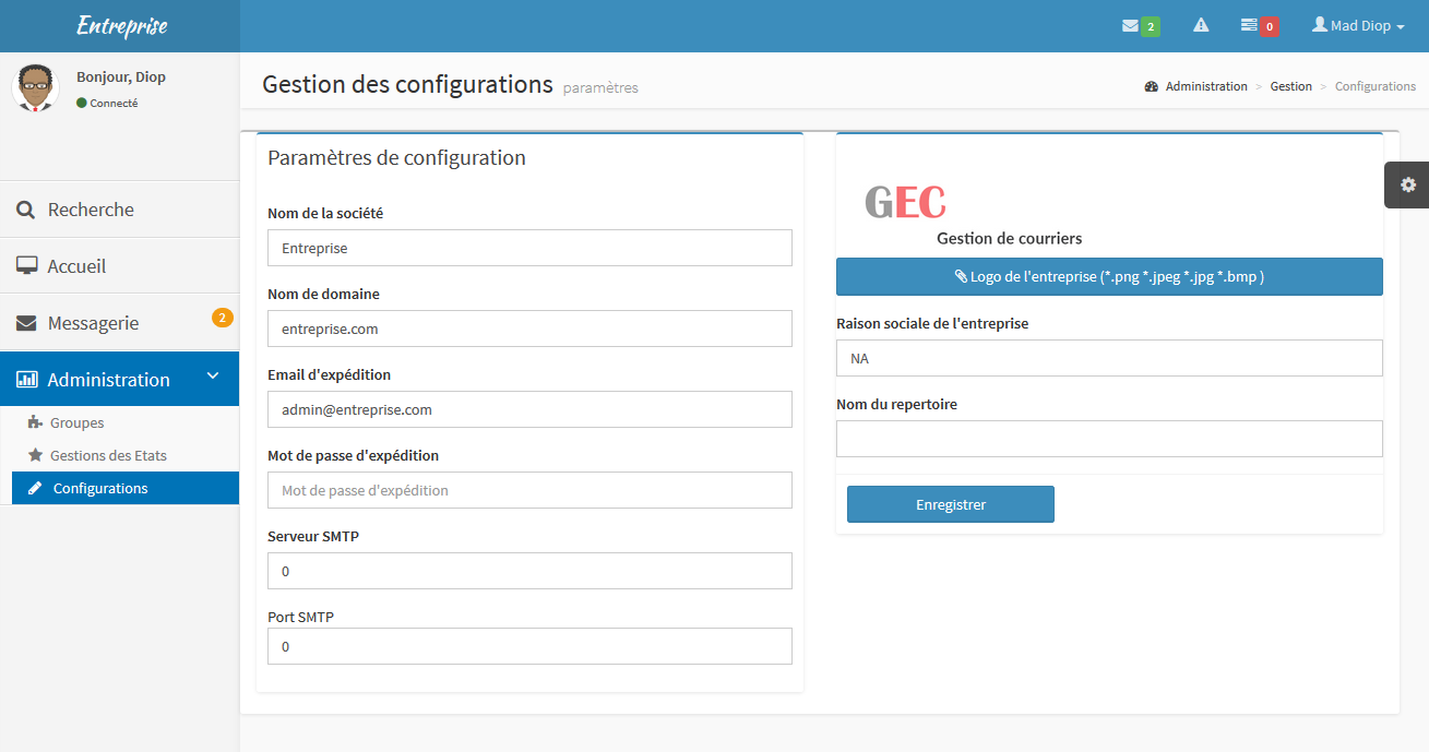 GEC - Gestion Electronique de Courrier