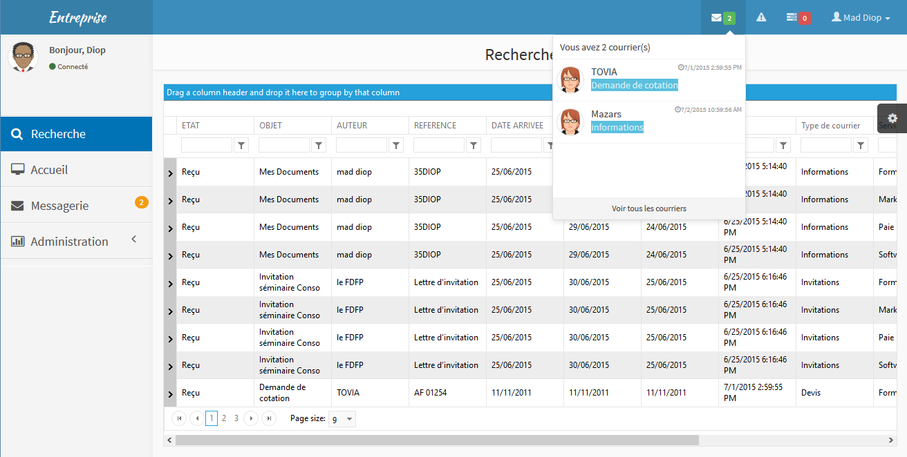 GEC - Gestion Electronique de Courrier